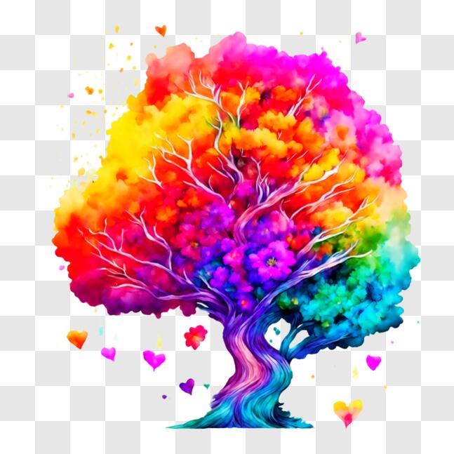 Download Colorful Tree of Hope and Love PNGs Online - Creative Fabrica