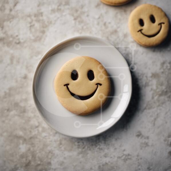 Delicious and Fun Smiley Face Cookies stock photo | Creative Fabrica