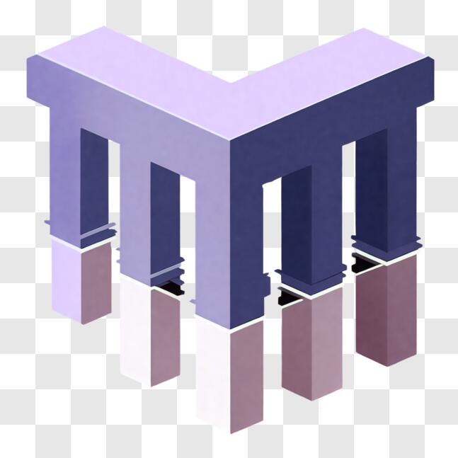 Download Purple, Pink, and White Letter M Isosceles Triangle Abstract ...