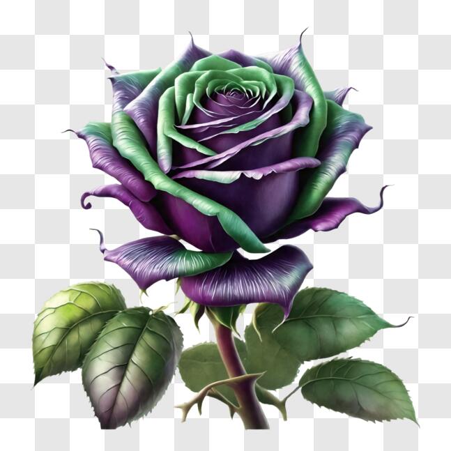 Download Realistic Purple Rose Illustration PNGs Online - Creative Fabrica