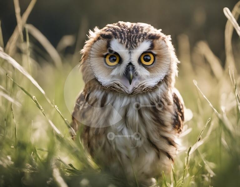 Beautiful Small Owl in Natural Habitat stock photo | Creative Fabrica
