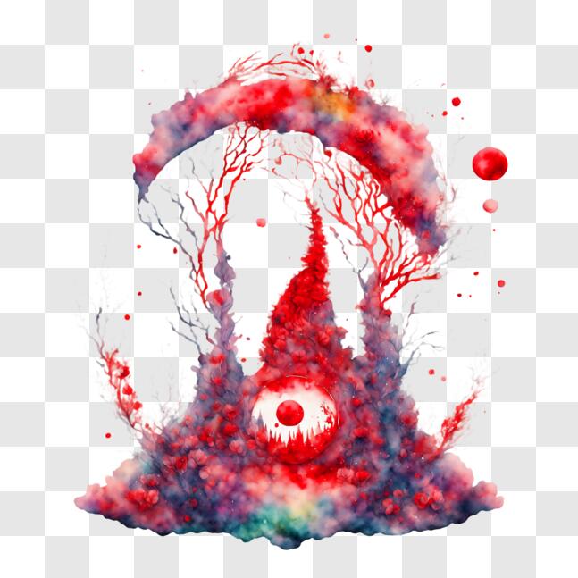Download Abstract Tree Painting with Floating Eye PNG Online - Creative ...