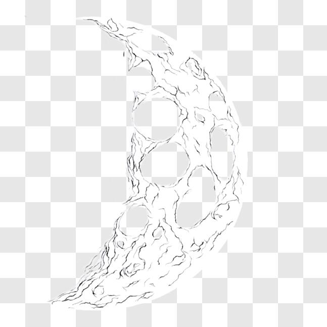 Download Eerie Black and White Drawing of a Screaming Skull on a ...