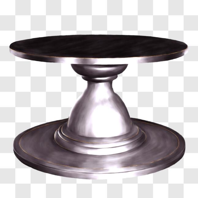 Download Silver Table with Pedestals in a Spacious Room PNGs Online ...