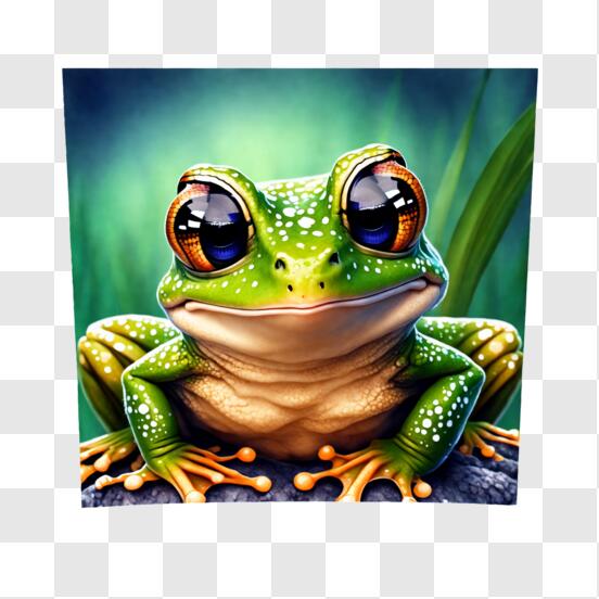 Download Adorable Green Frog for Advertisement or Promotional Material ...