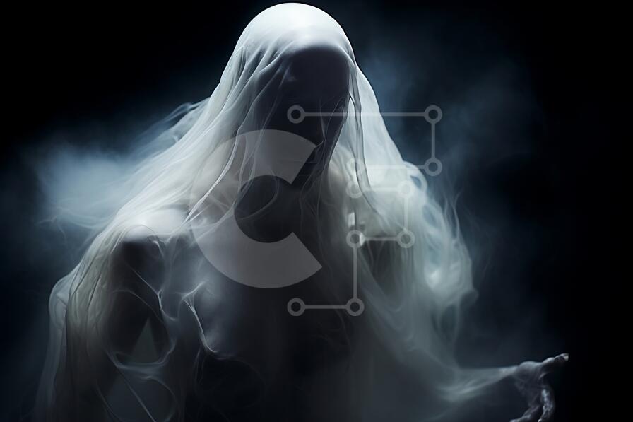 Mysterious Ghost Reaching Out in the Dark stock photo | Creative Fabrica