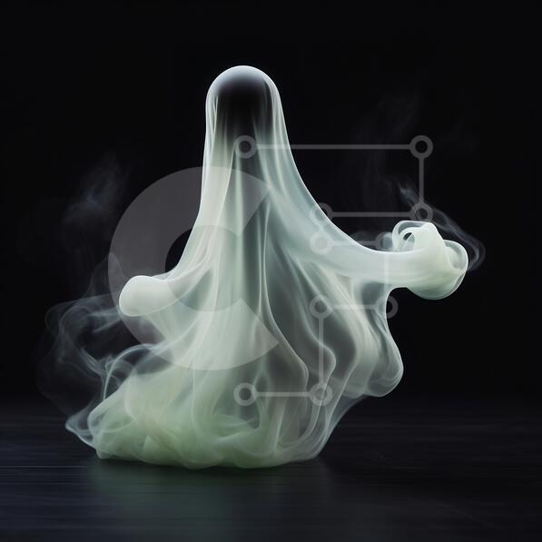 Ethereal Floating Ghost with Smoke Effect stock photo | Creative Fabrica