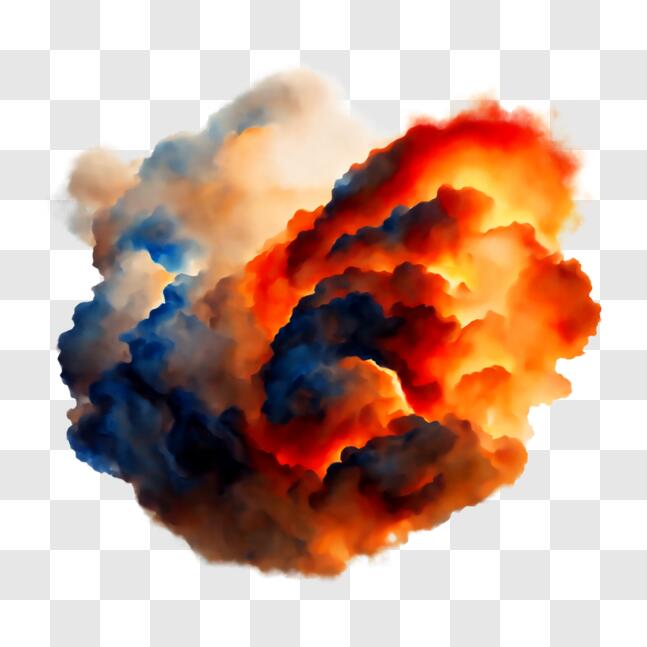 Download Colorful Smoke Cloud Floating in the Air PNGs Online ...