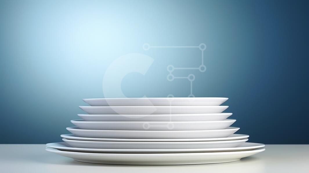 Stack of White Plates - Table Setting stock photo | Creative Fabrica