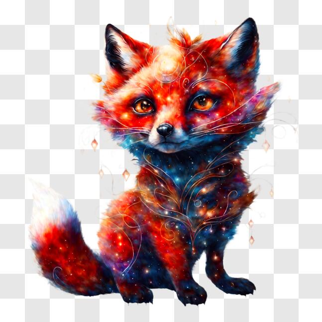 Download Colorful Fox Art Print PNGs Online - Creative Fabrica