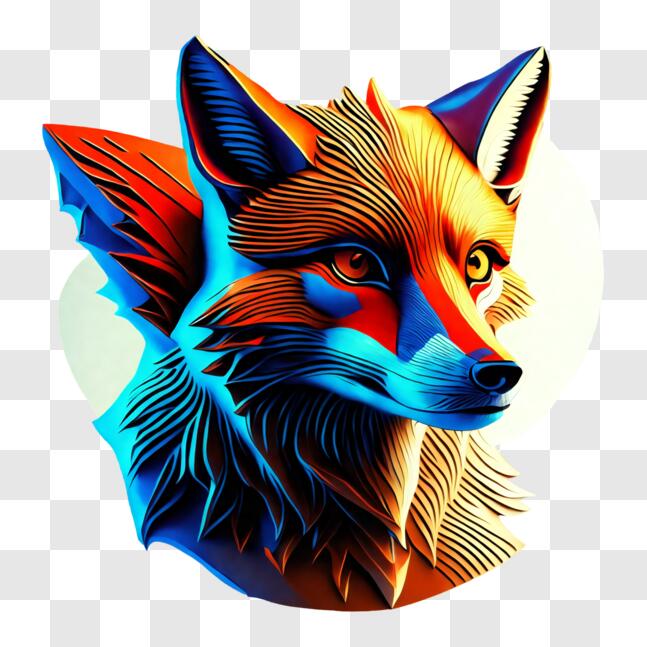 Download 3D Rendering of a Fox's Head PNGs Online - Creative Fabrica