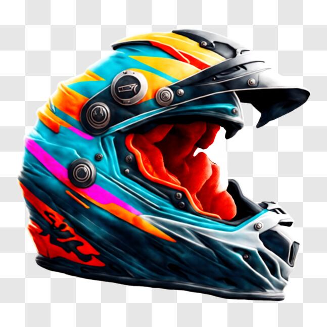 Download Colorful Motorcycle Helmet for Motorcycling and Motorsports ...