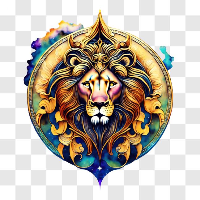 Download Colorful Lion's Head Design for Positive Messaging PNGs Online ...