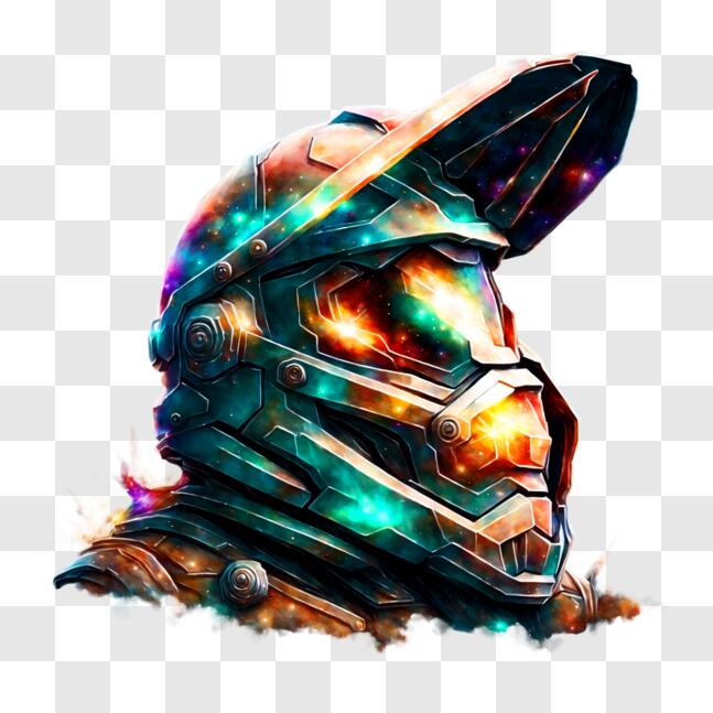 Download Futuristic Helmet with Glowing Lights PNGs Online - Creative ...