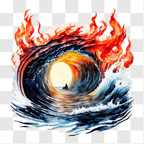 Download Large Blue Wave Breaking on the Water Surface PNGs Online ...