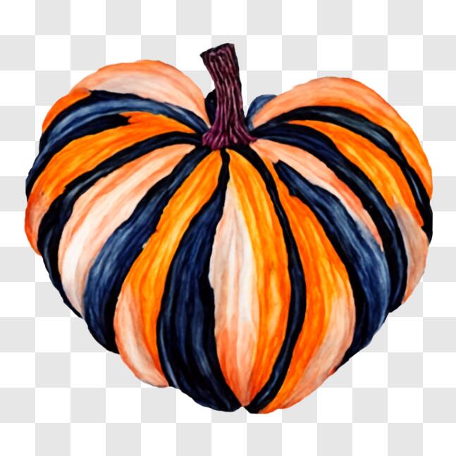 Download Heart-shaped Pumpkin Decoration for Fall and Halloween PNGs ...