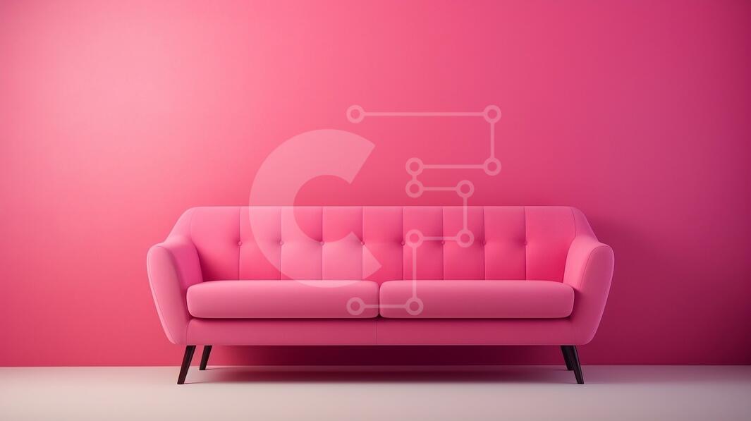 Pink Couch in a Beautifully Decorated Pink Room stock photo | Creative ...