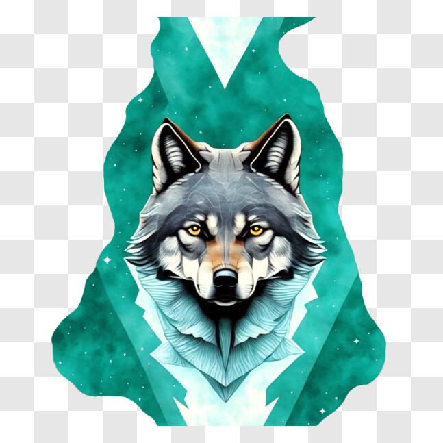 Télécharger Motif géométrique de tête de loup abstrait PNGs En Ligne ...