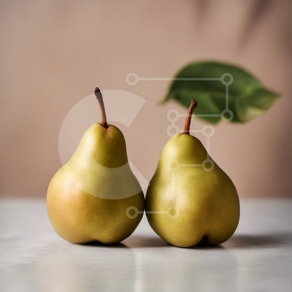 Green Pears on a Clean Background stock photo | Creative Fabrica