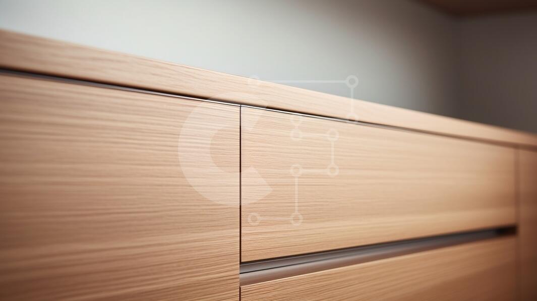 Sleek and Stylish Wooden Cabinet for Your Interiors stock photo ...