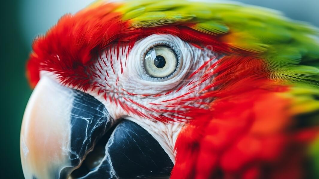 Close-up of Colorful Parrot Staring Ahead stock photo | Creative Fabrica