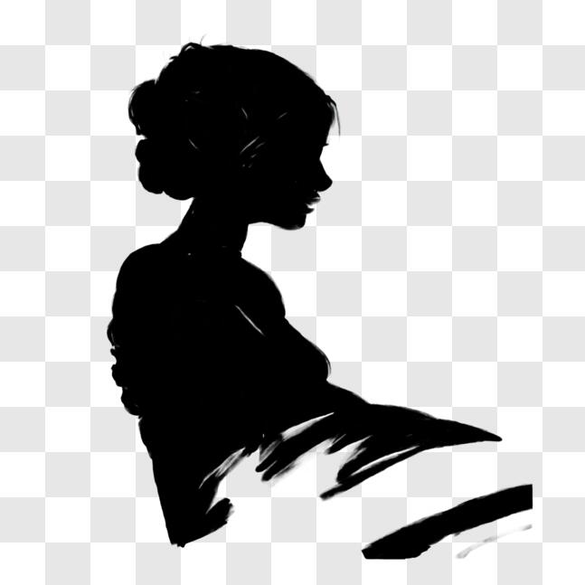 Descarga Silueta de una Mujer en una Habitación Oscura con los Brazos Cruzados PNG En Línea ...