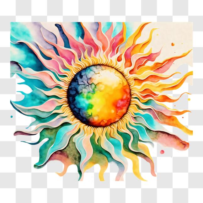 Download Colorful Painting of the Sun for Inspiration and Motivation ...