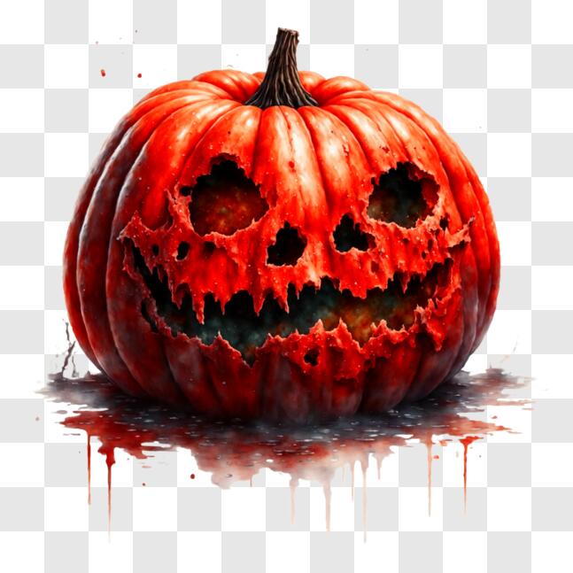 Download Bloody Halloween Pumpkin with Message PNGs Online - Creative ...
