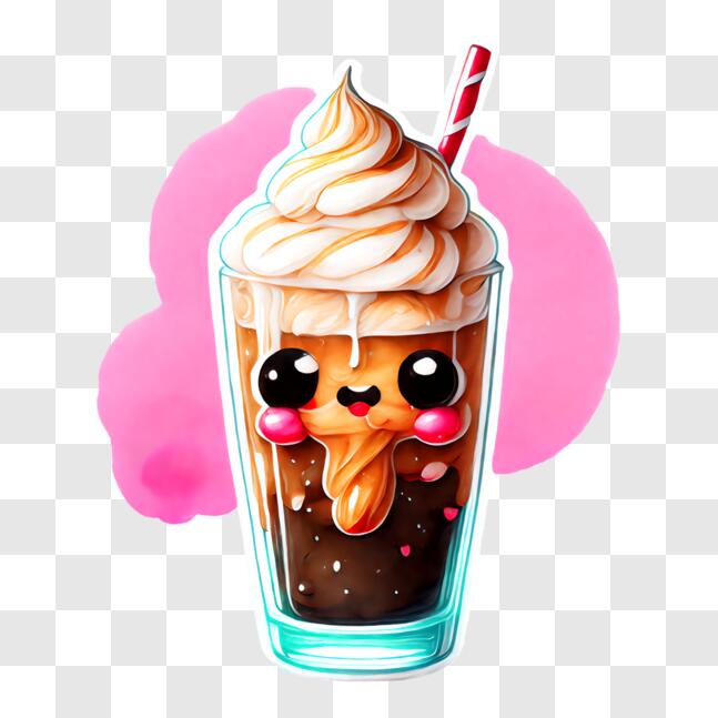 Download Delicious Ice Cream Shake with Chocolate and Whipped Cream ...