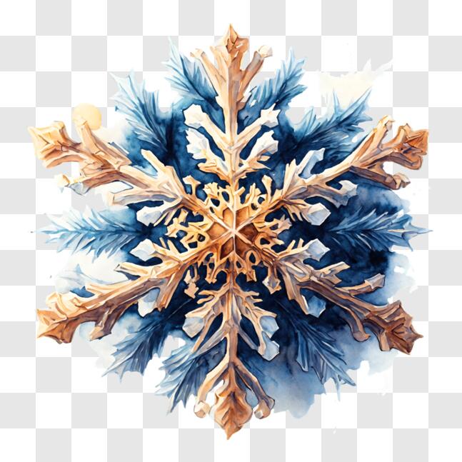 Download Blue and Brown Snowflake PNGs Online - Creative Fabrica