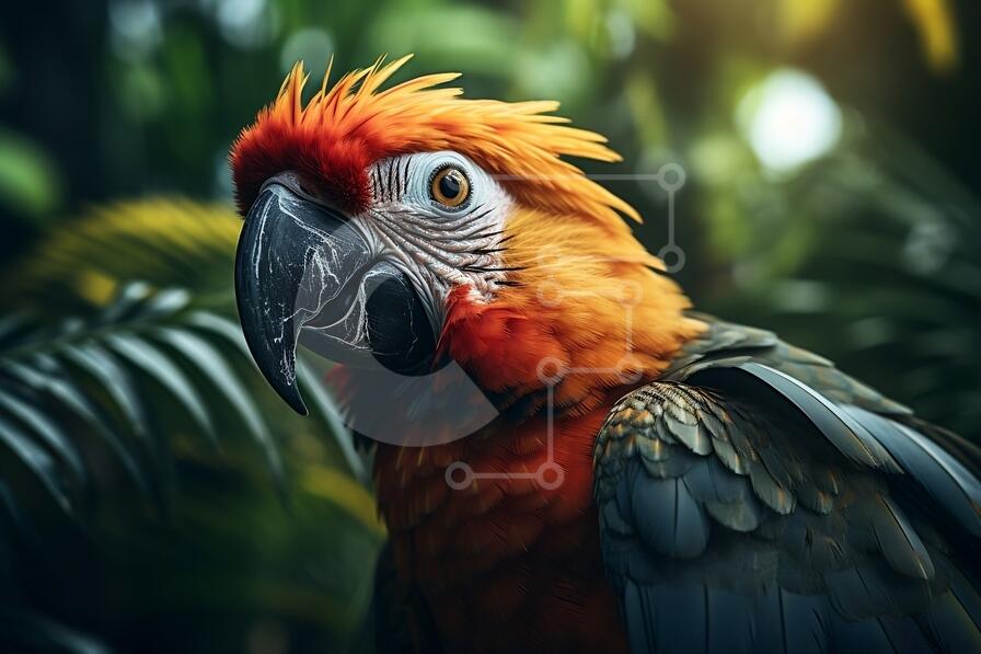 Close-Up View of Parrot's Head stock photo | Creative Fabrica