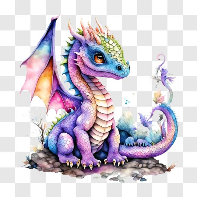 Download Colorful Dragon Artwork on T-Shirts and Posters PNGs Online ...