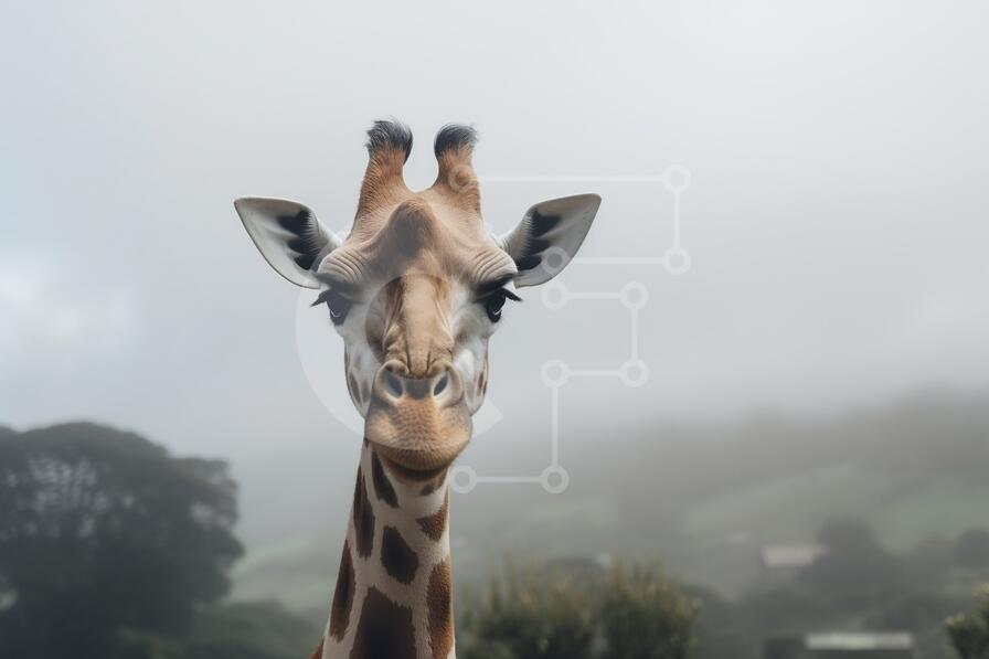 Curious Giraffe in Nature stock photo | Creative Fabrica
