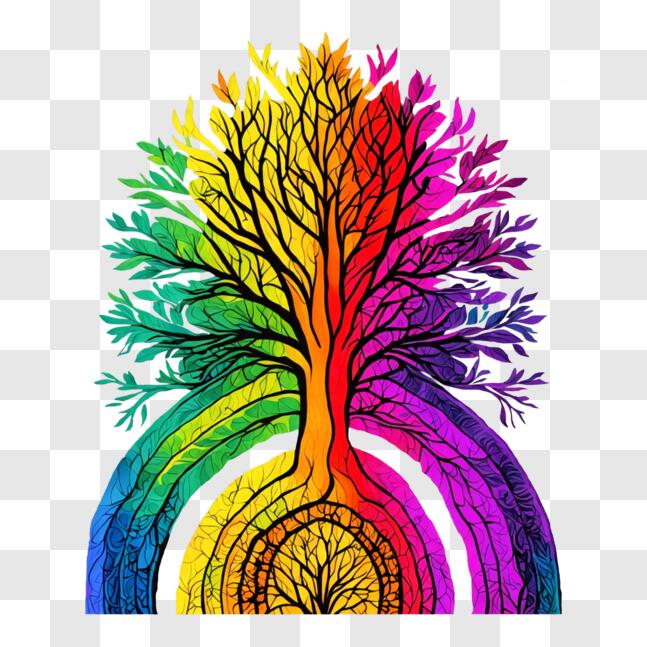 Download Multi-Dimensional Tree of Life with Chakras PNGs Online ...