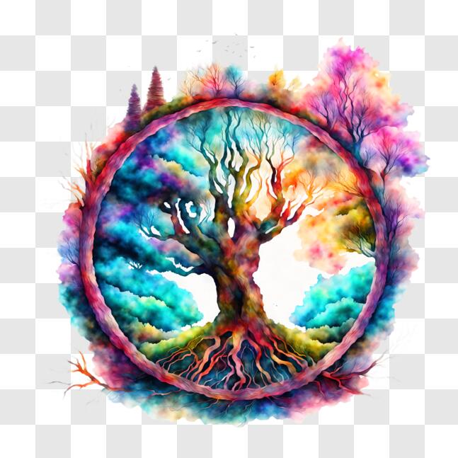 Download Colorful Tree of Life - Symbol of Peace and Growth PNGs Online ...