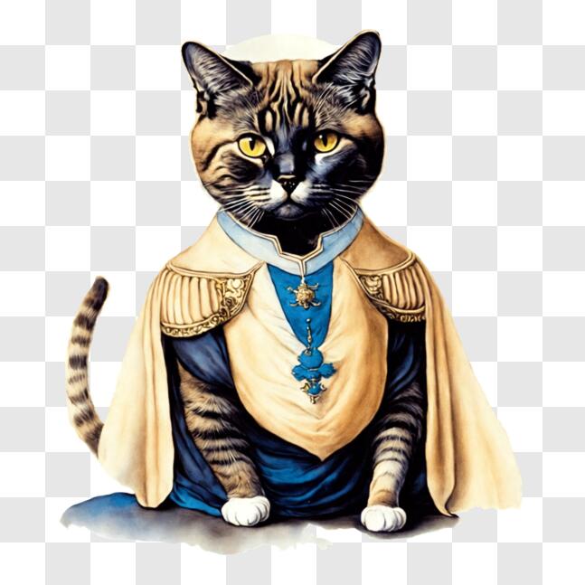 Download Cute Cat Dressed as a Medieval Knight PNG Online - Creative ...