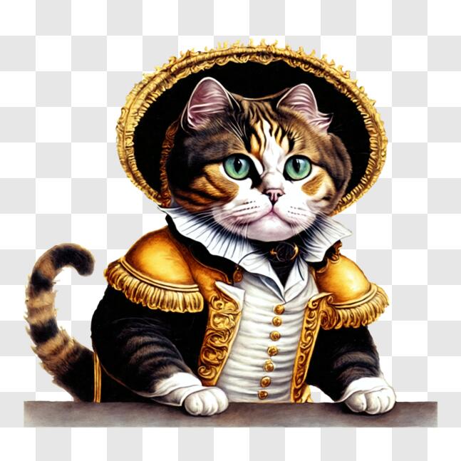 Download Fancy Cat Wearing Top Hat and Jacket PNGs Online - Creative ...