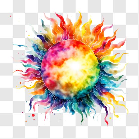 Download Bright and Colorful Sun Art PNGs Online - Creative Fabrica