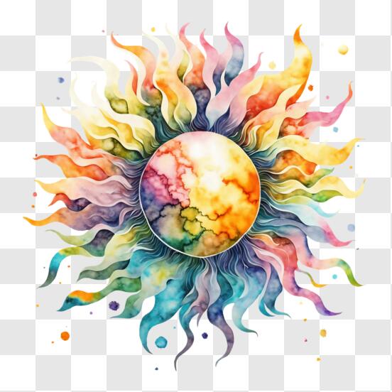 Download Bright and Colorful Sun Art PNGs Online - Creative Fabrica