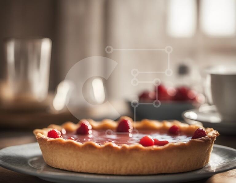 Delicious Raspberry Pie Ready to be Enjoyed stock photo | Creative Fabrica