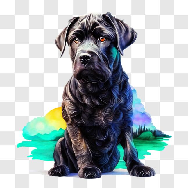 Download Curious Black Labrador Dog by the Water PNGs Online - Creative ...