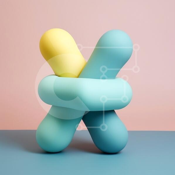 Abstract X-Shaped Sculpture in Vibrant Colors stock photo | Creative ...