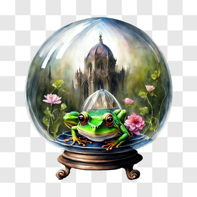 Download Glass Ball with Frogs and Castle Background PNGs Online ...