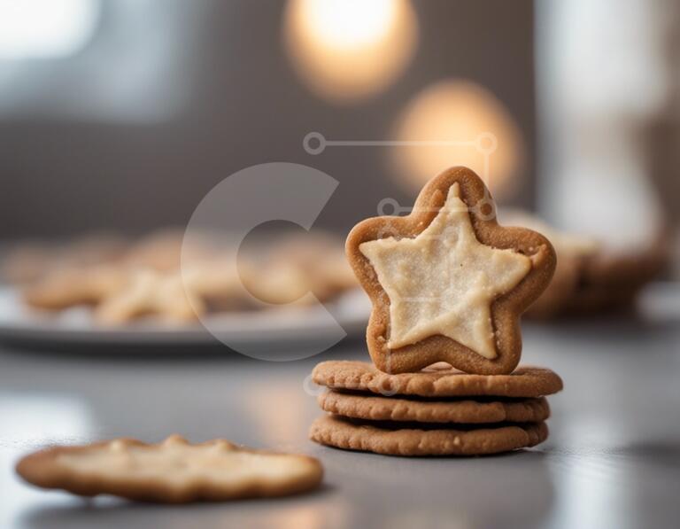 Festive Christmas Cookies with a Star-shaped Twist stock photo ...