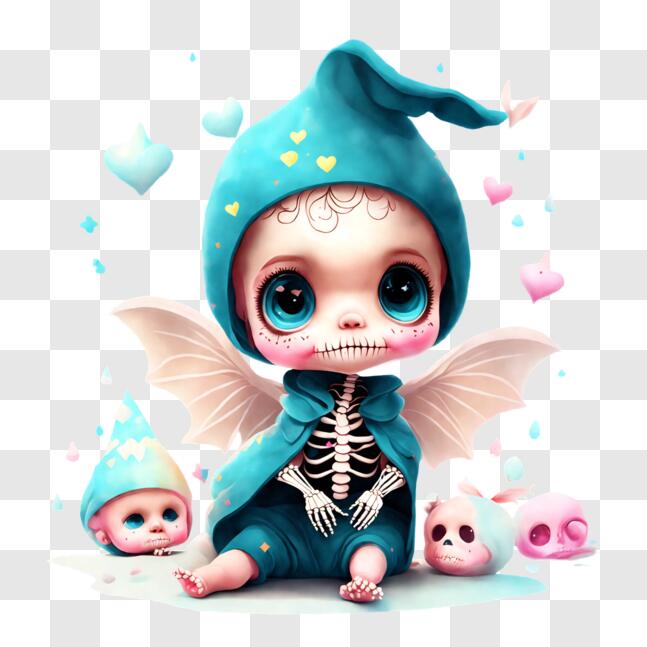 Download Skeleton Baby with Skulls and Hearts PNGs Online - Creative ...