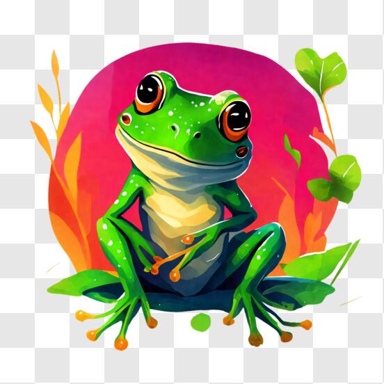 Download Adorable Green Frog for Advertisement or Promotional Material ...