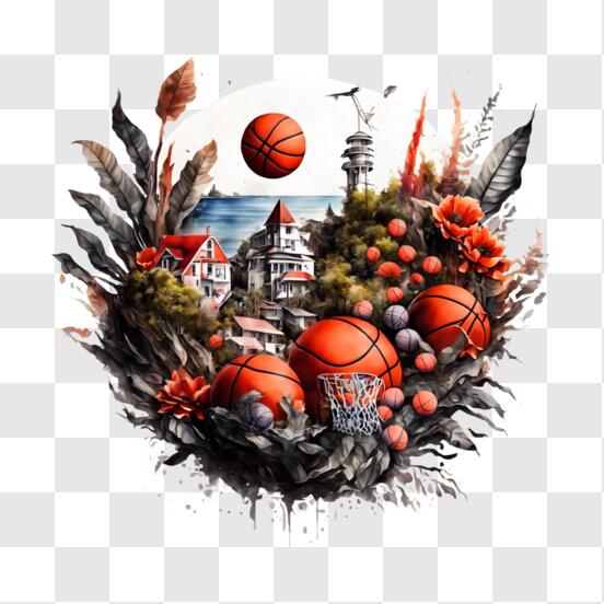 Download Basketball Game in a Tropical Setting PNG Online - Creative ...