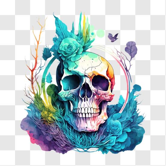 Download Skull with Pink Blossoms - Royalty Free Stock Image PNGs ...