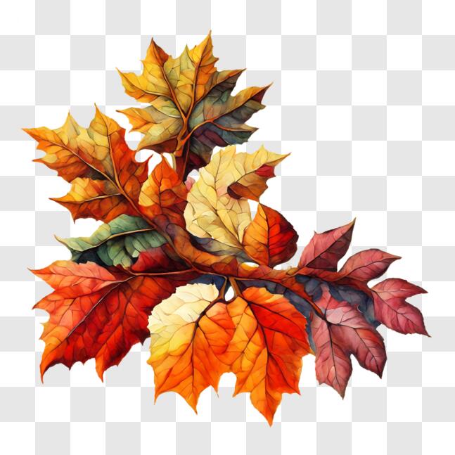 Download Colorful Autumn Leaves Stack PNGs Online - Creative Fabrica