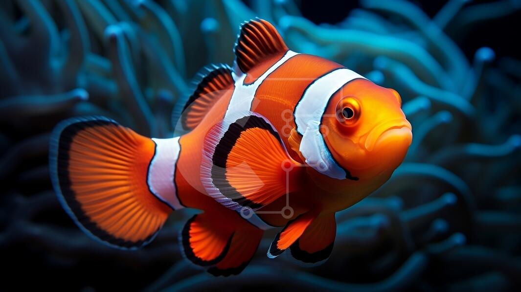 Clownfish in the Ocean stock photo | Creative Fabrica